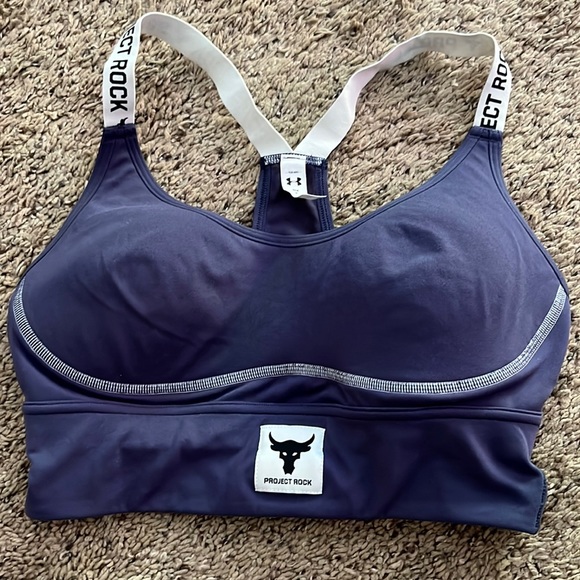 Under Armour | Other | Nwot Under Armor Project Rock Gray Sports Bra ...